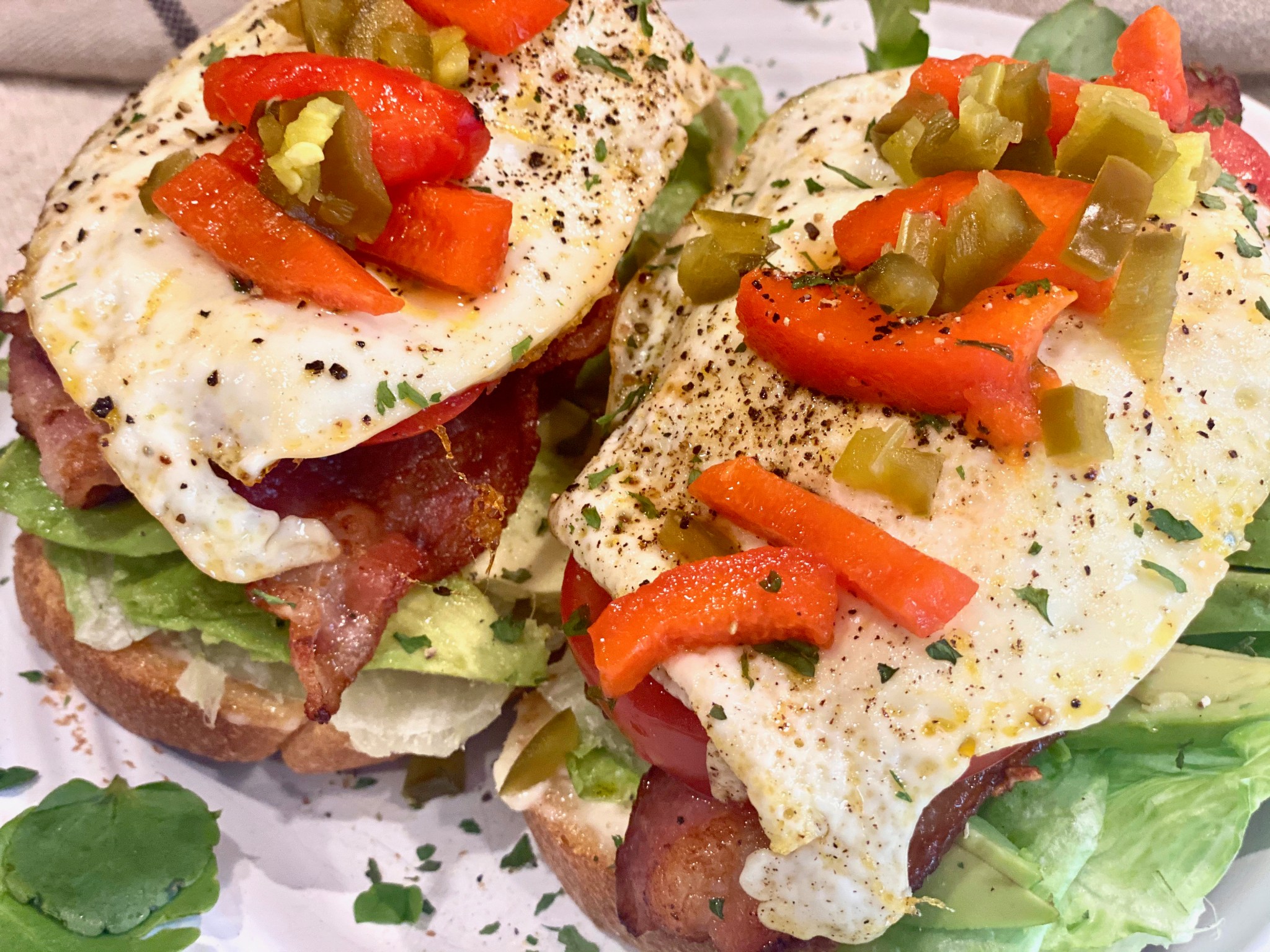 Loaded Open-Faced Breakfast BLT’s. – Deepfrieddiamonds