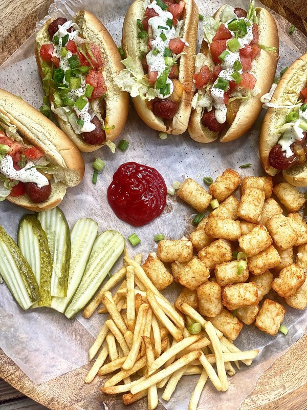 Cheddar Bacon Ranch Loaded Hot dogs! – Deepfrieddiamonds