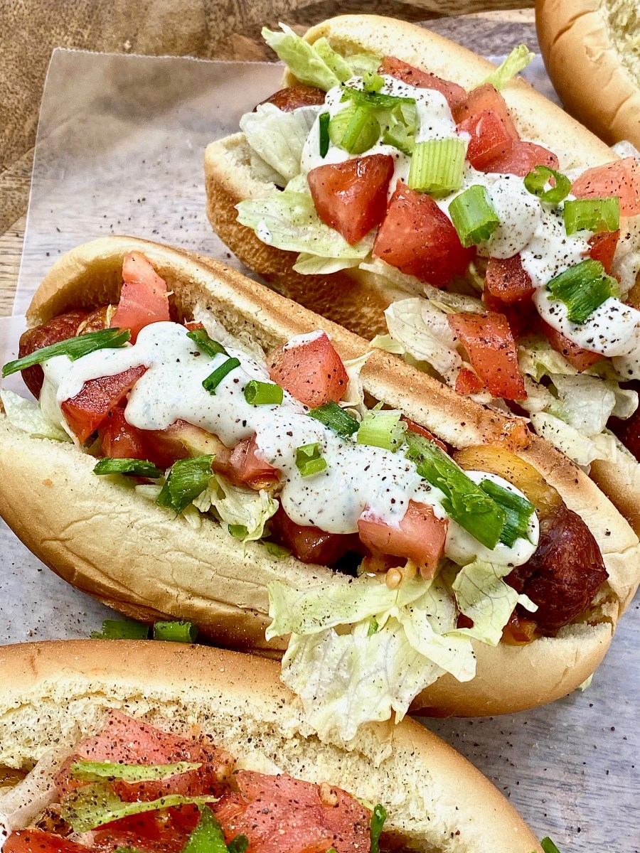 Cheddar Bacon Ranch Loaded Hot dogs! – Deepfrieddiamonds