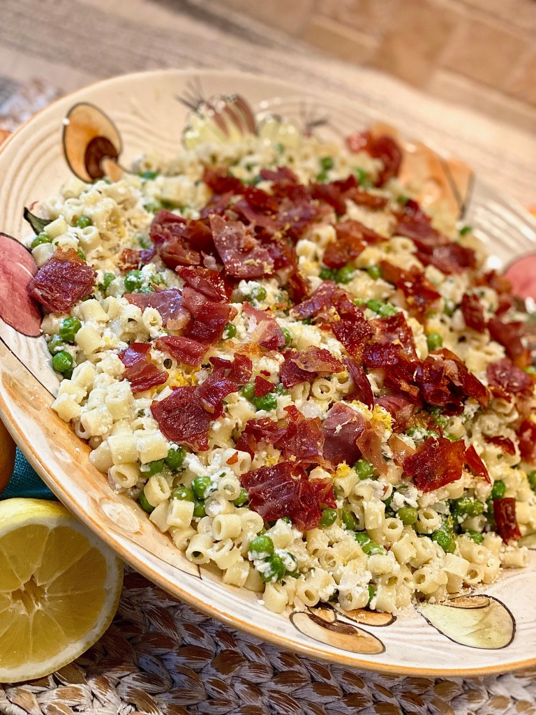 Italian Peas & Pasta With Crispy Prosciutto. – Deepfrieddiamonds